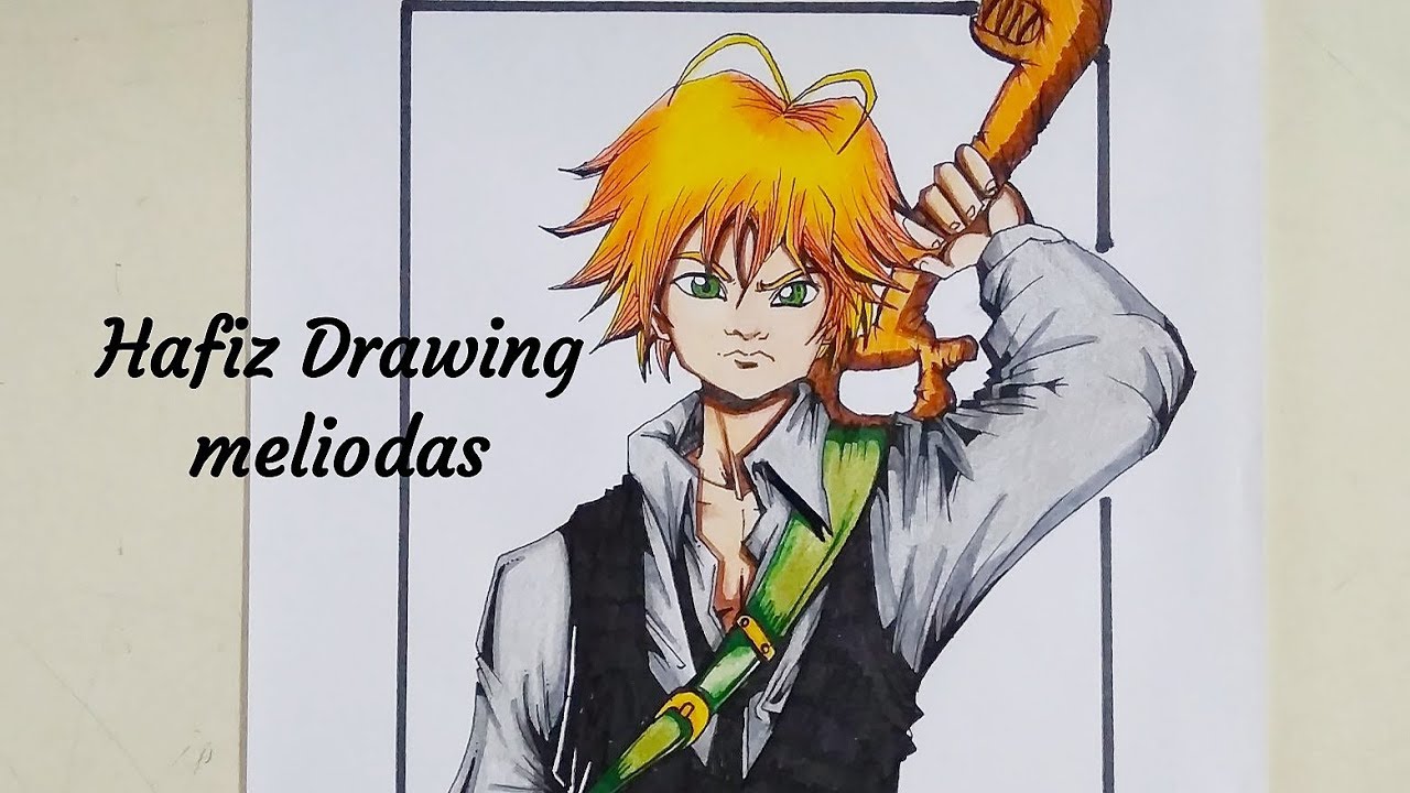how to Draw meliodas - YouTube