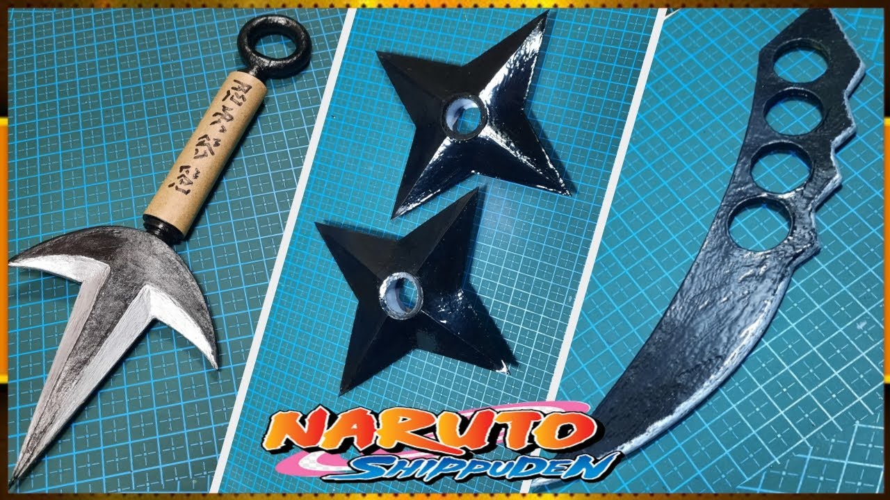 Naruto Ninja Weapons EASY DIY Making 5 Ninja Weapons [NARUTO]