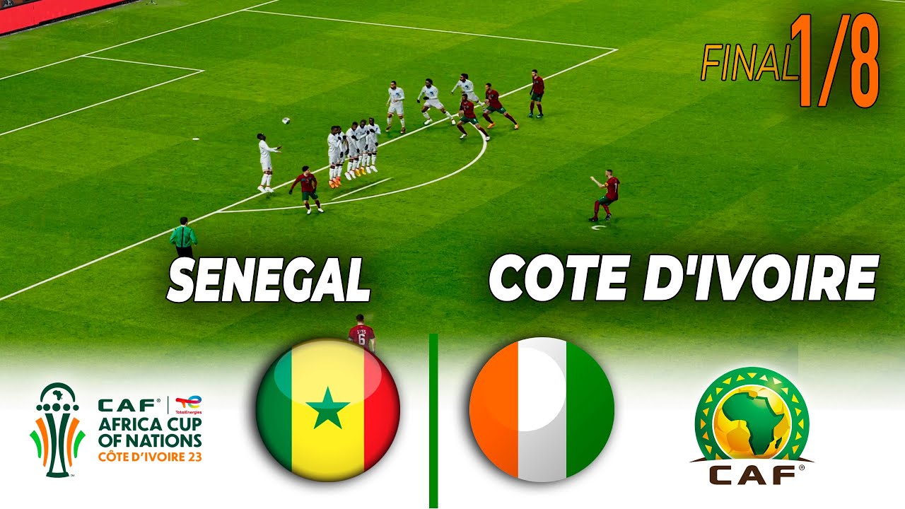 ⚽Senegal vs Cote d'Ivoire | 1/8 Final - CAF African Cup Of Nations ...