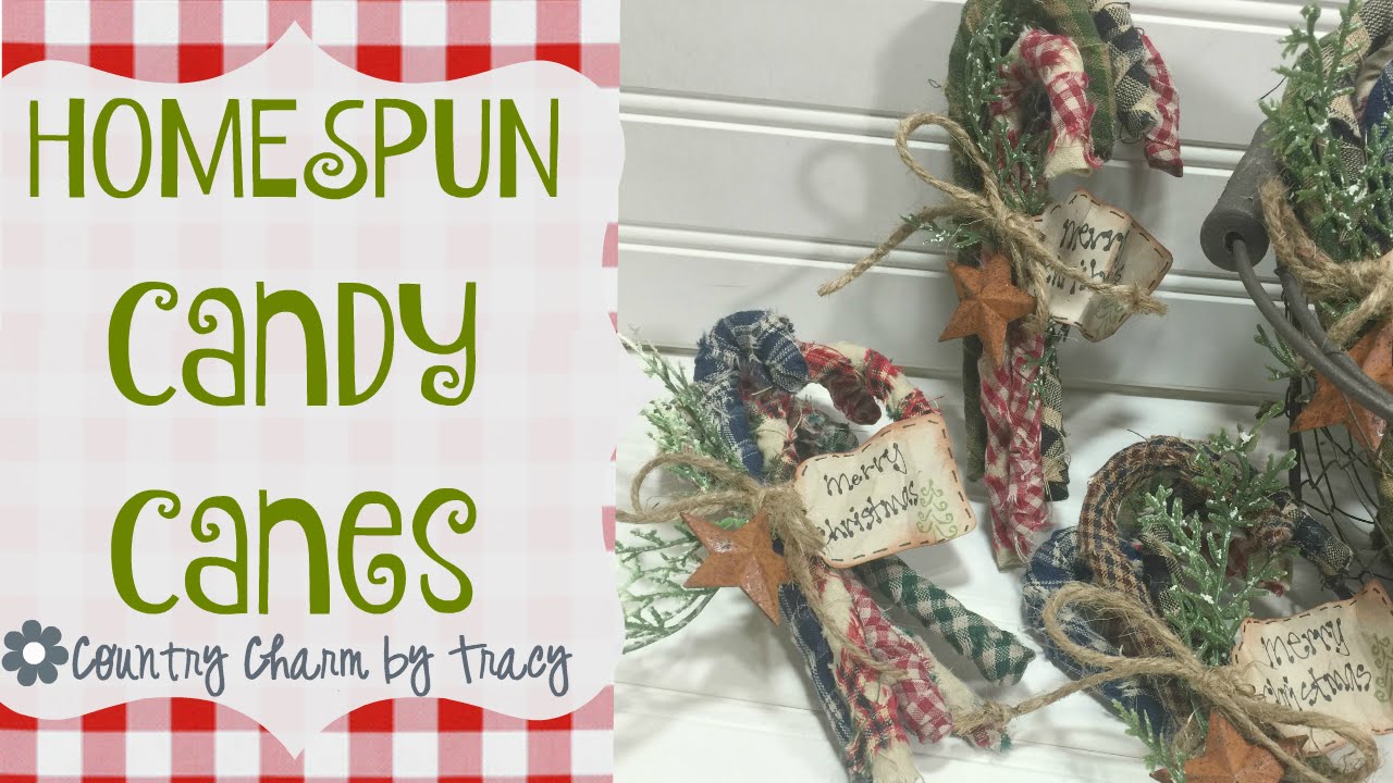 {Homespun Candy Canes} Country Christmas with Giveaway {CLOSED} - YouTube