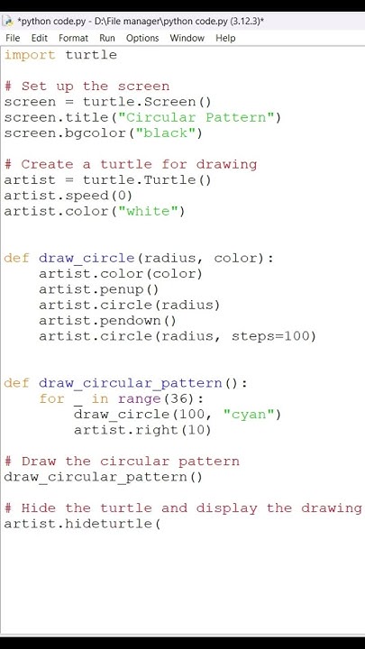 Turtle 🐢 graphics in python #ytshort #coding - YouTube