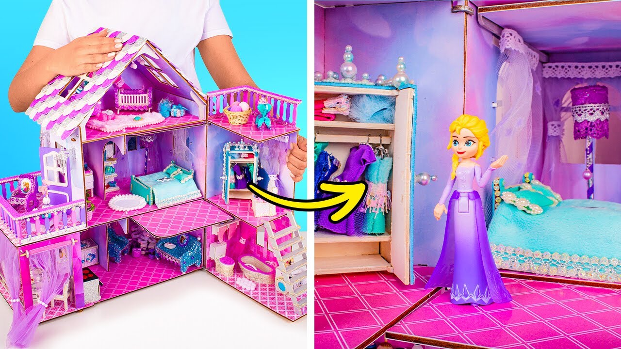 Let's Transform Elsa's House 💖 DIY Princess Castle - YouTube