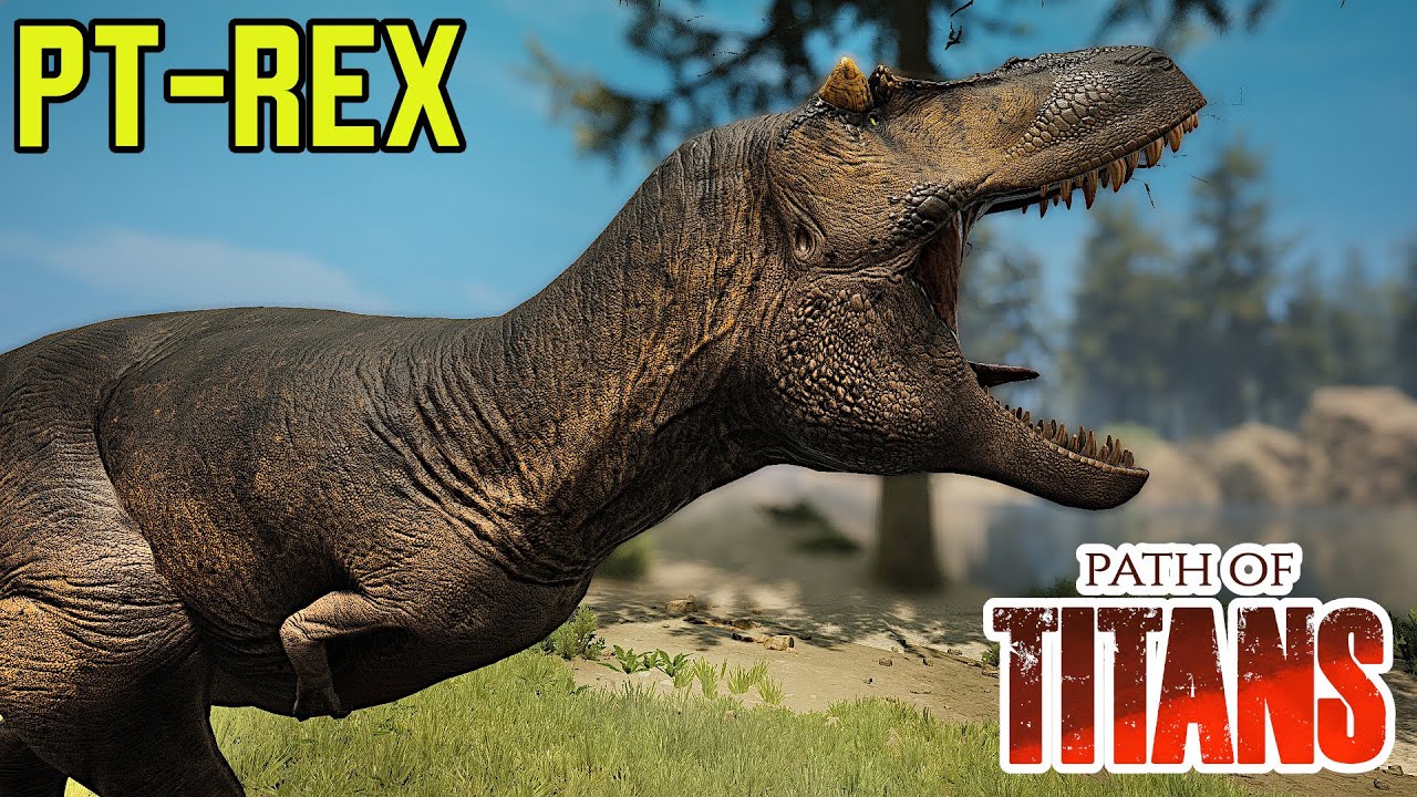 Path Of Titans - PT-REX/And Some Other Dinos Growth And PvP! - YouTube