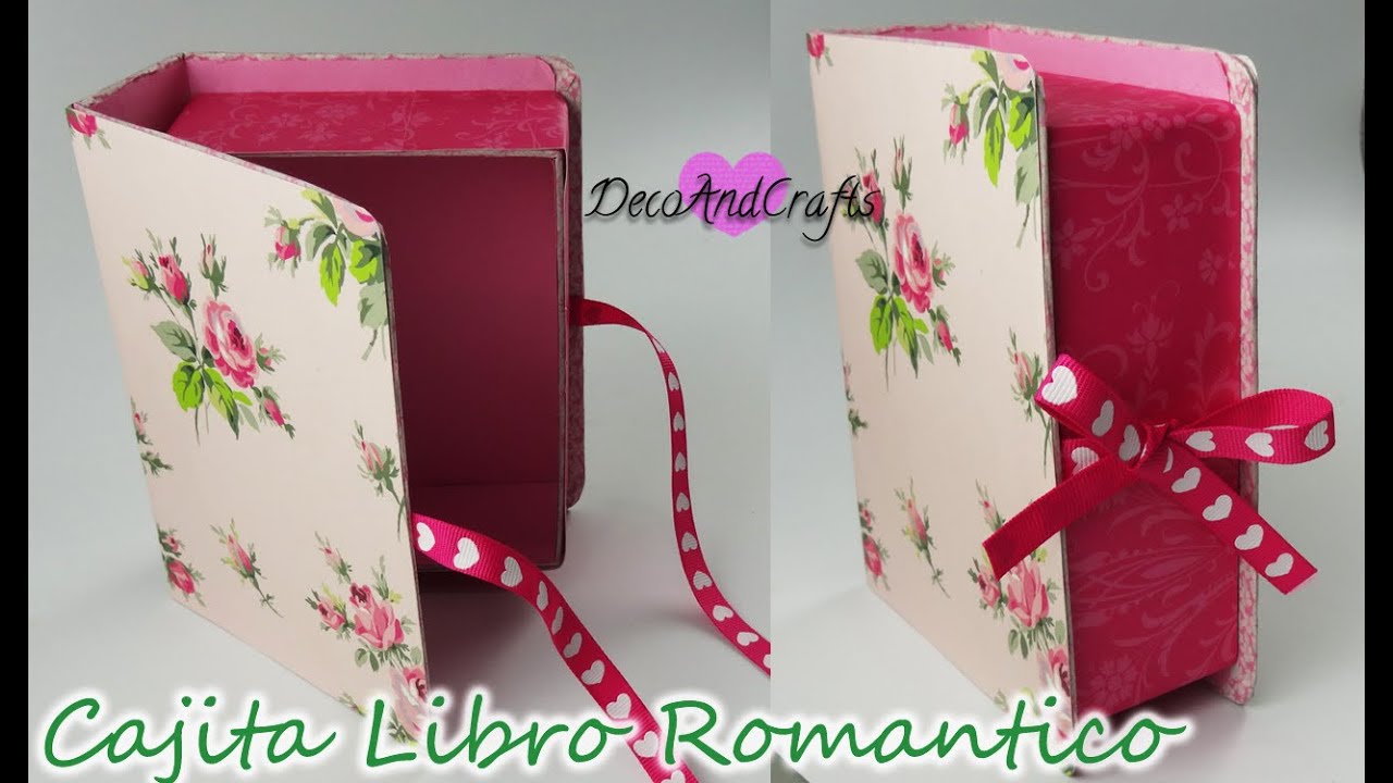 Cajita forma de Libro Romantico - DecoAndCrafts - YouTube