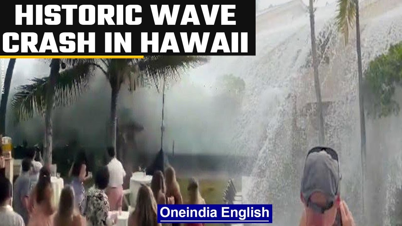Hawaii: Towering waves crash into homes and businesses | Oneindia news ...
