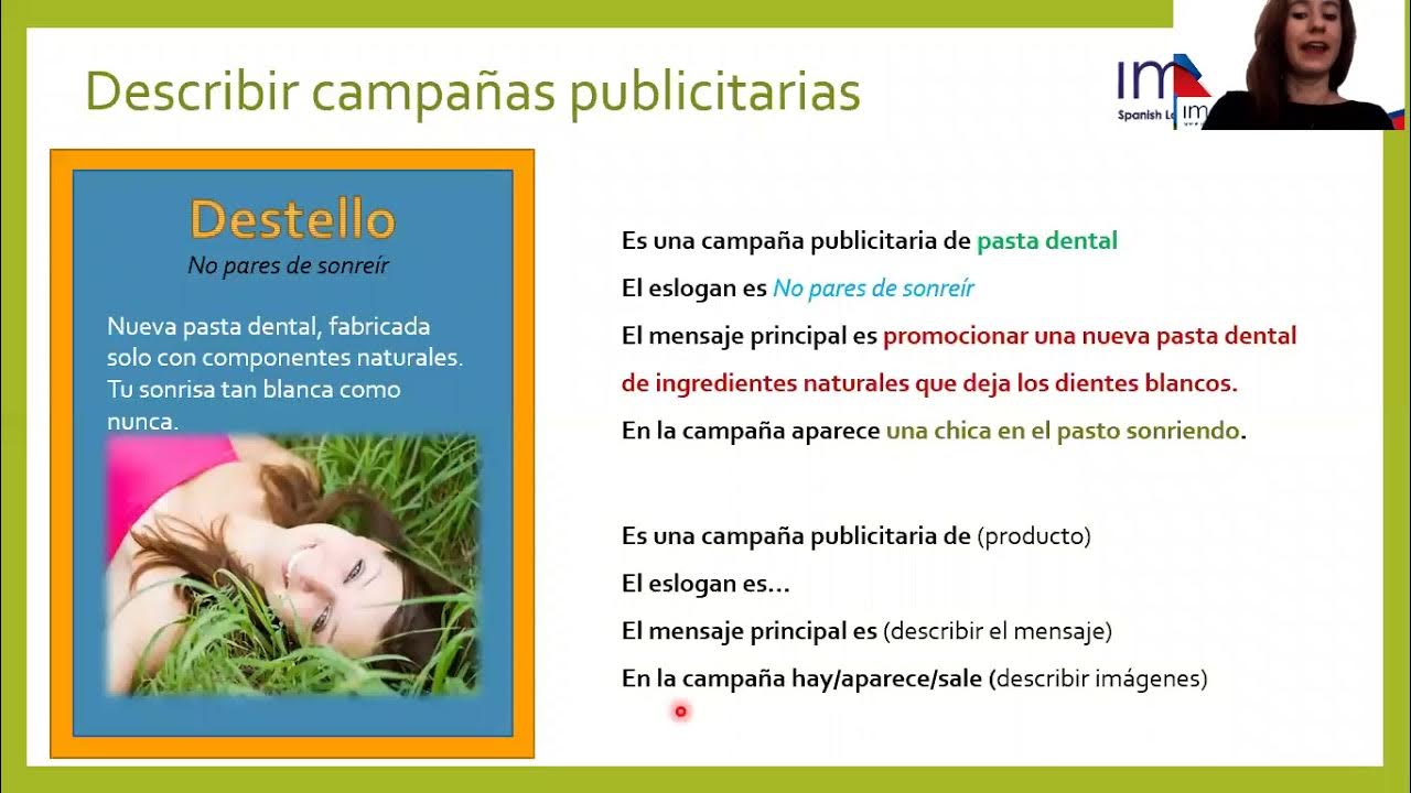 Learn Spanish: Vocabulary of advertising campaigns. Describing ads ...