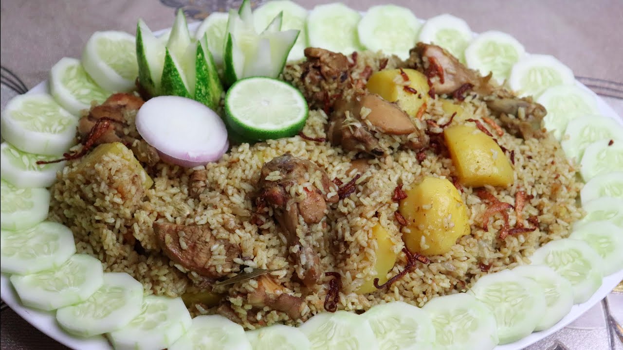 চিকেন বিরিয়ানি। chicken biryani। easy murgi biryani recipe। jemis ...
