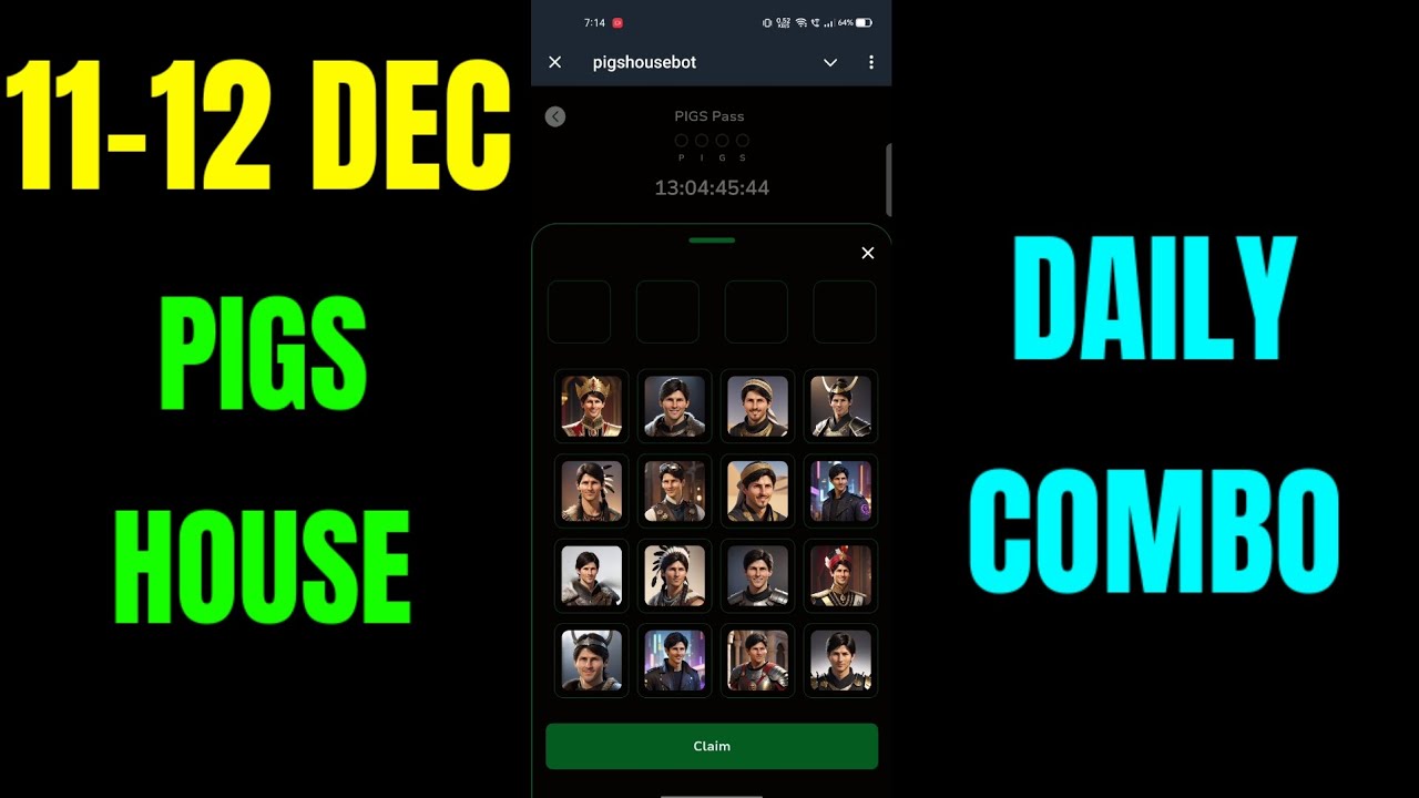 Pigs House Bot Daily Combo 11 - 12 December - YouTube