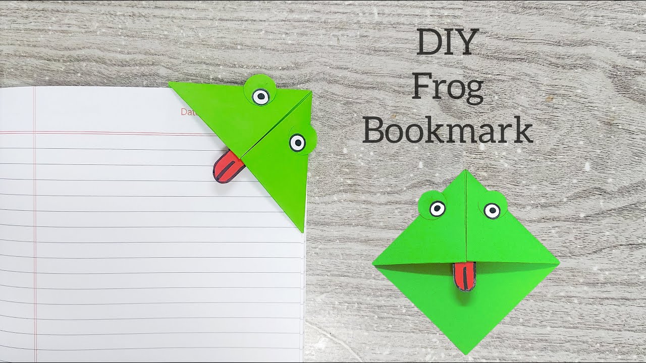 DIY Frog Bookmark | Easy & Cute Craft Idea for school |bookmark ...