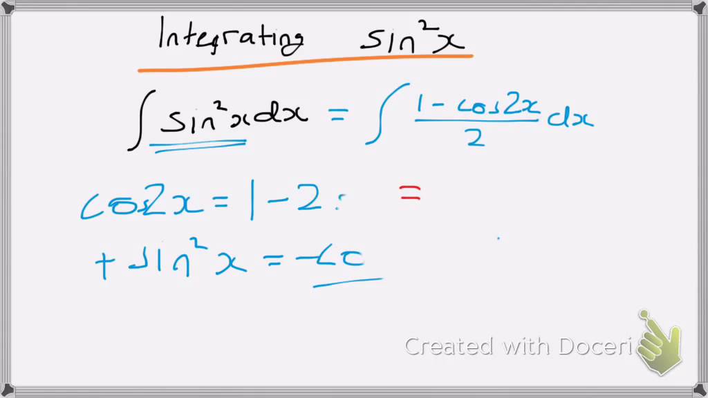 Extension 1 Integrating Sin Squared YouTube