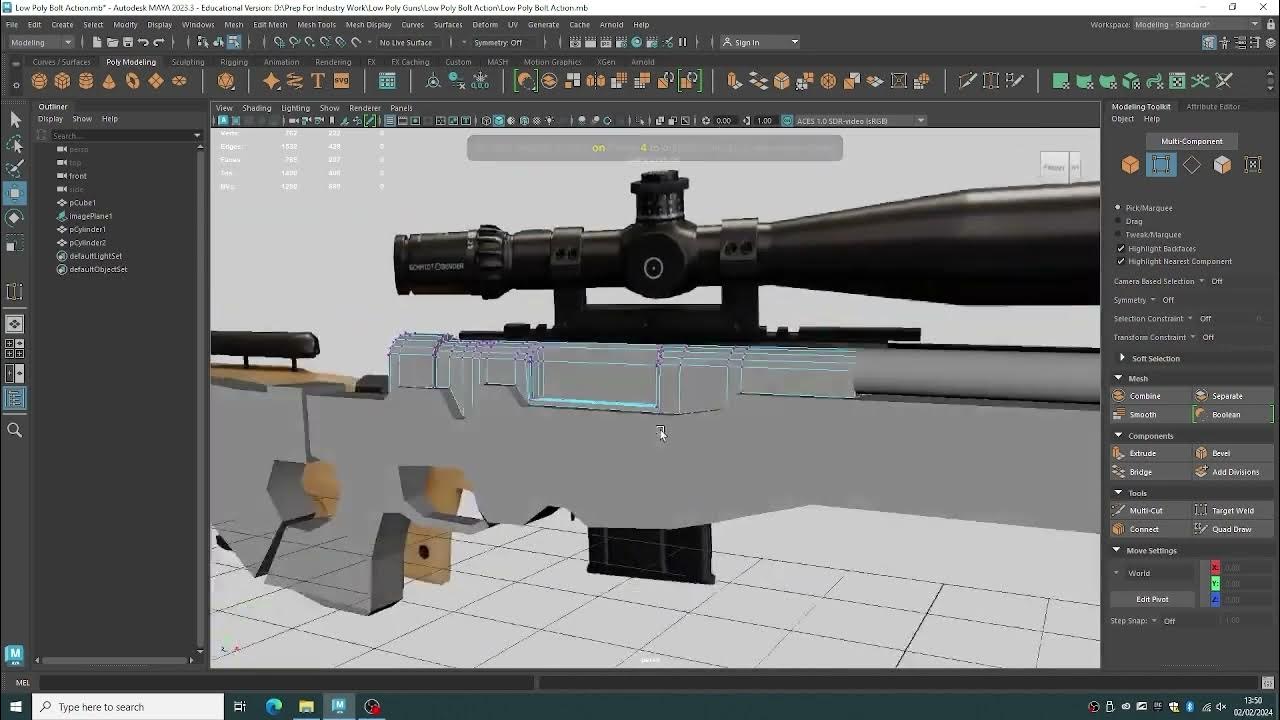 Modelling a sniper scope on the L96 - YouTube