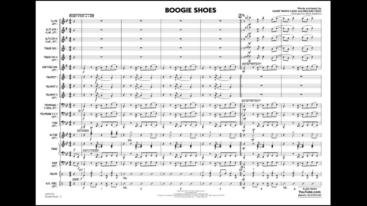 Boogie Shoes arranged by Paul Murtha - YouTube