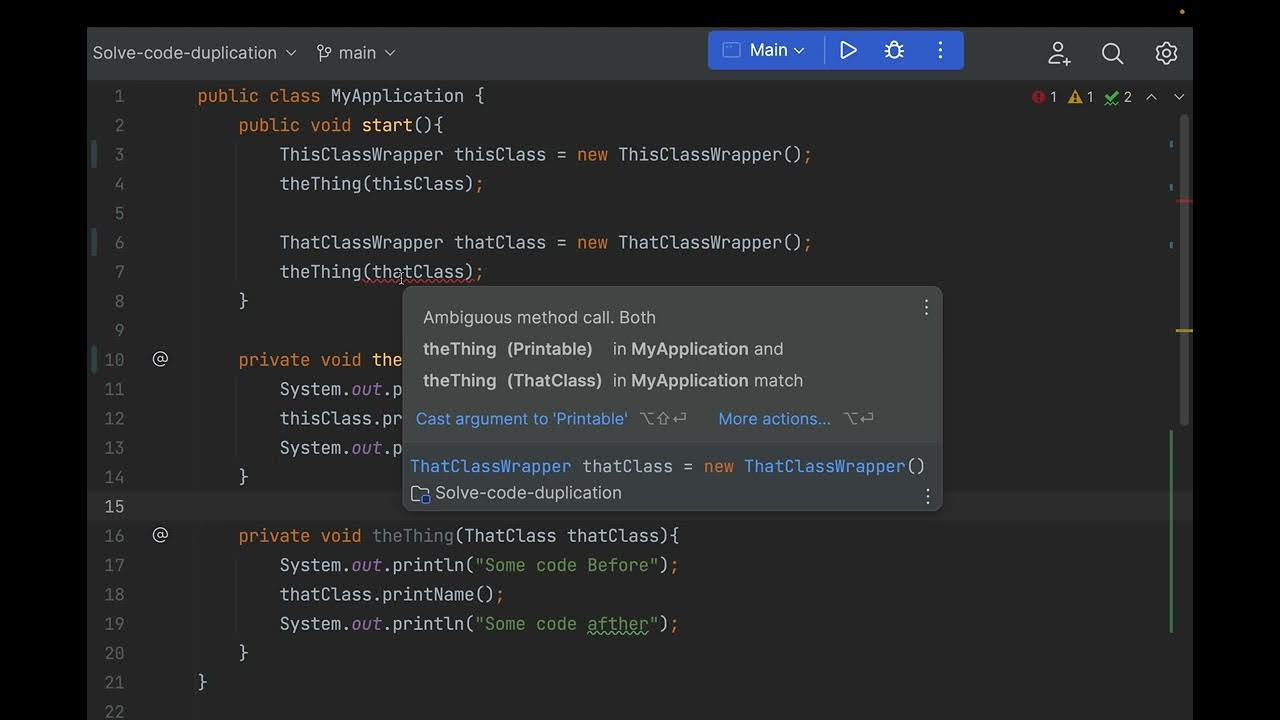 [3] Java Dojo, Solve duplicate code with wrappers - YouTube