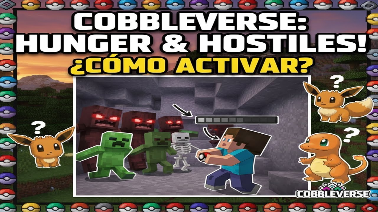 Cómo ACTIVAR el HAMBRE y los MOBS HOSTILES en Cobbleverse (MODRINTH Y ...