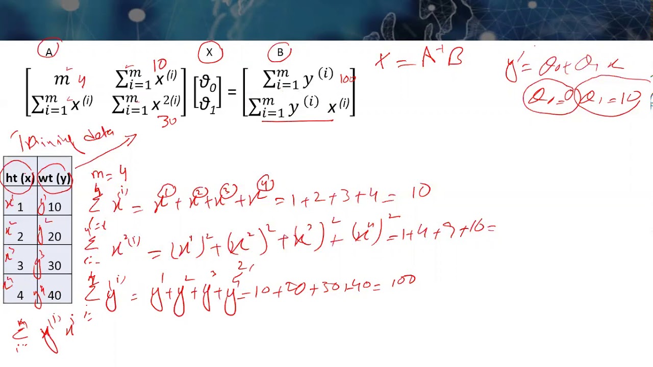 Training a linear regression model - YouTube