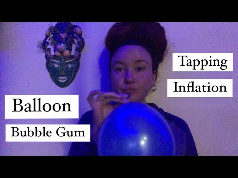 ASMR Balloons & Bubble Gum; Inflation Sounds & Tingles 🍒🖤🫧🎈 - YouTube