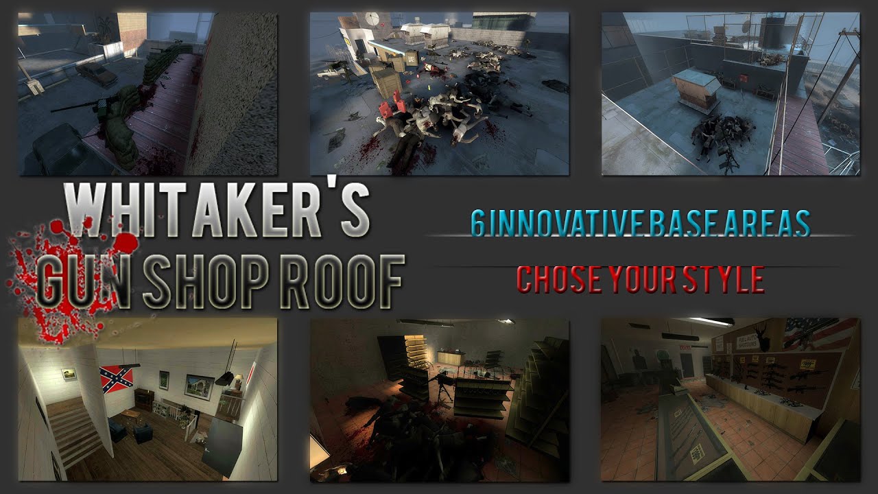 Left 4 Dead 2 modded survival : Whitaker´s Gunshop Roof Day Mode - YouTube