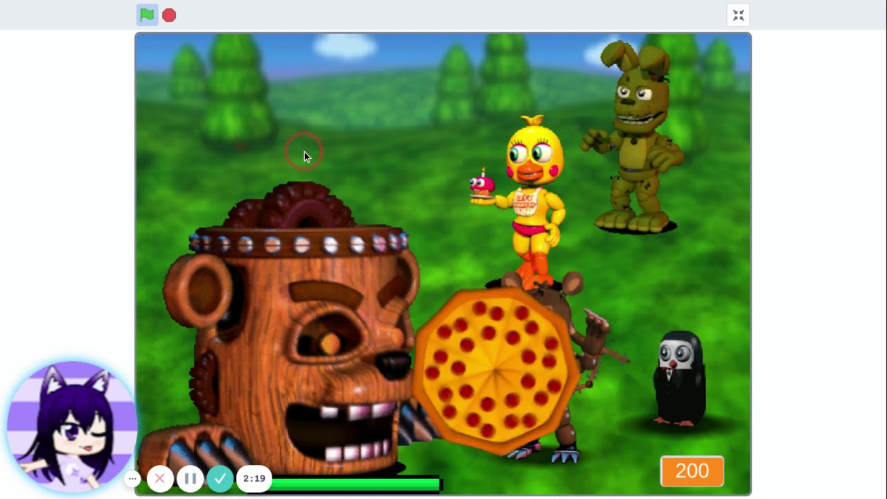 FNAC(5 nights at candy) x FNAF(5 nights at freddy) world on scratch ...