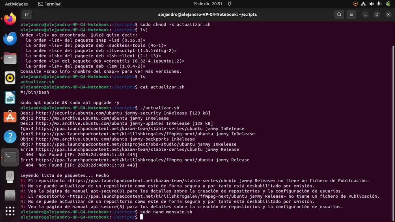 Scripts en gnu/linux (ubuntu) - YouTube