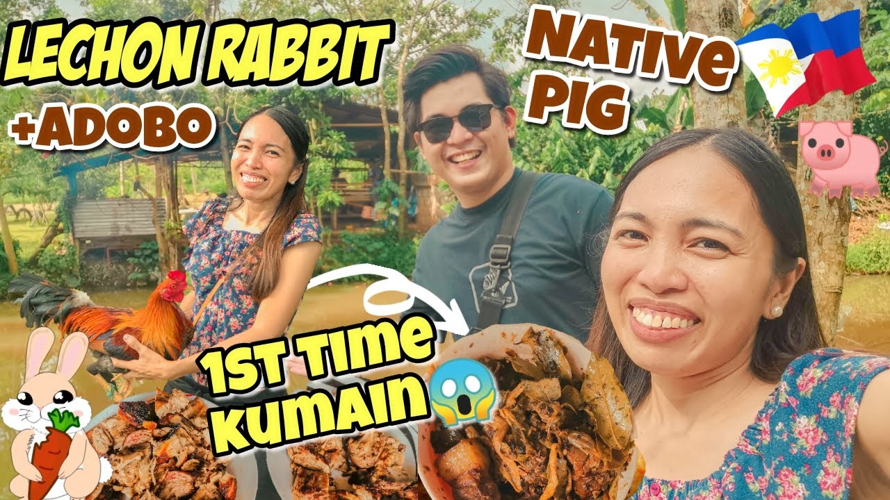 Visit at the Farm ---1st time kumain ng Adobong +Lechon Rabbit | Native ...