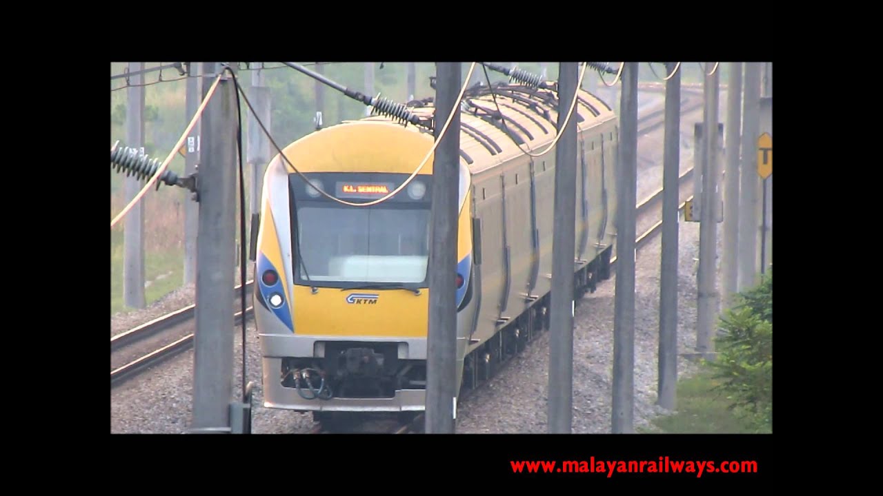 [MALAYAN RAILWAYS] 91 Class EMU ETS approaching Tg. Malim, Perak ...