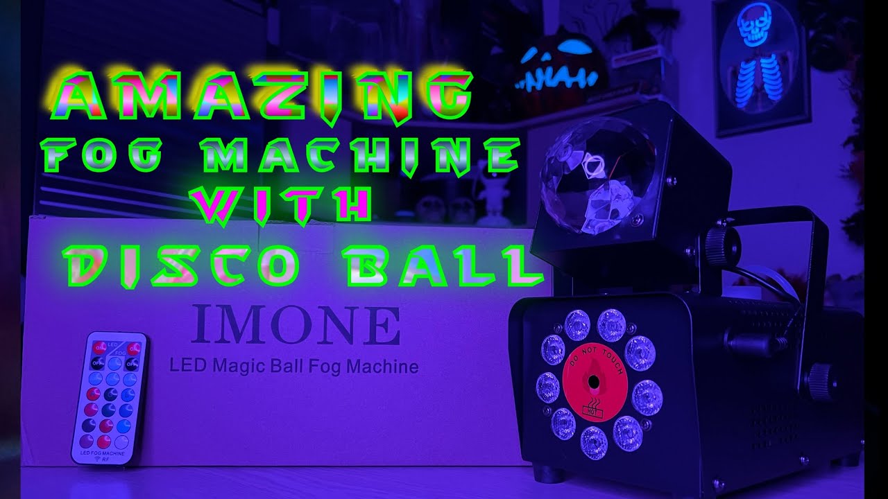 Fog Machine With Disco Ball & LED lights - YouTube