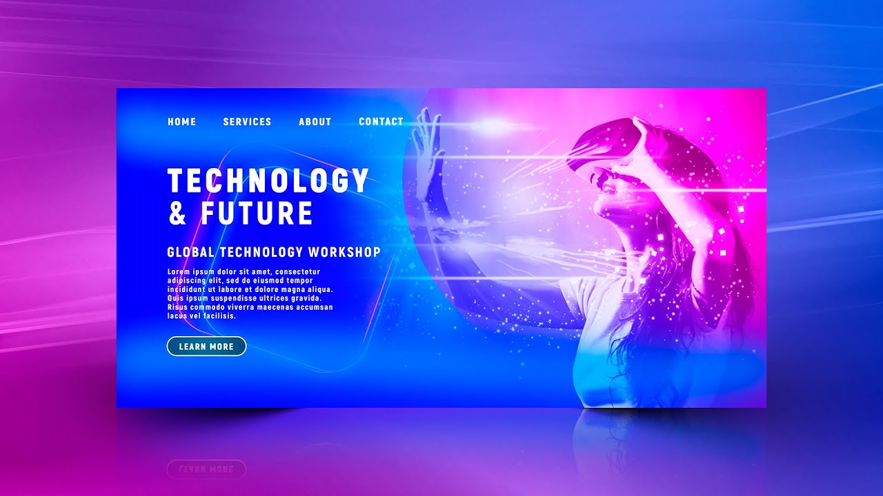 Technology Website Banner Design | How to Make a Technology Website ...