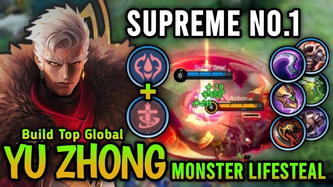 Supreme No.1 Yu Zhong!! Top Global Yu Zhong Best Build And Emblem 2023 ...