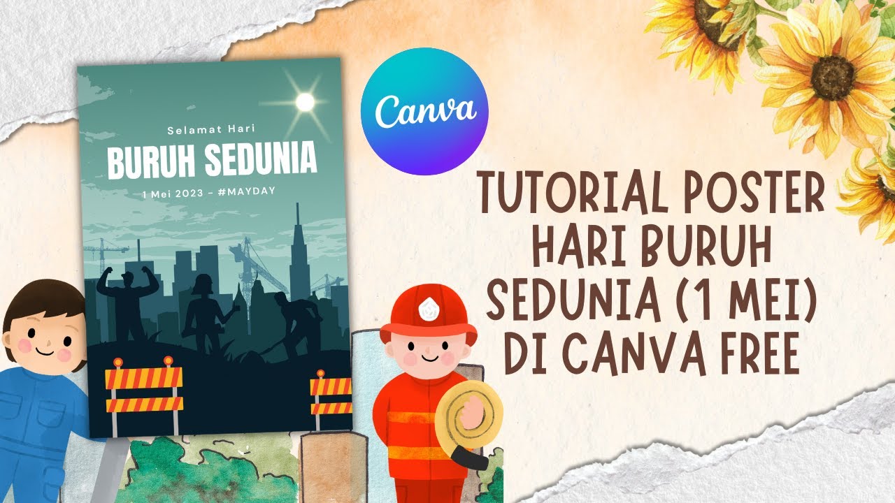 Tutorial Desain Hari Buruh (1 Mei) di Canva FREE - YouTube