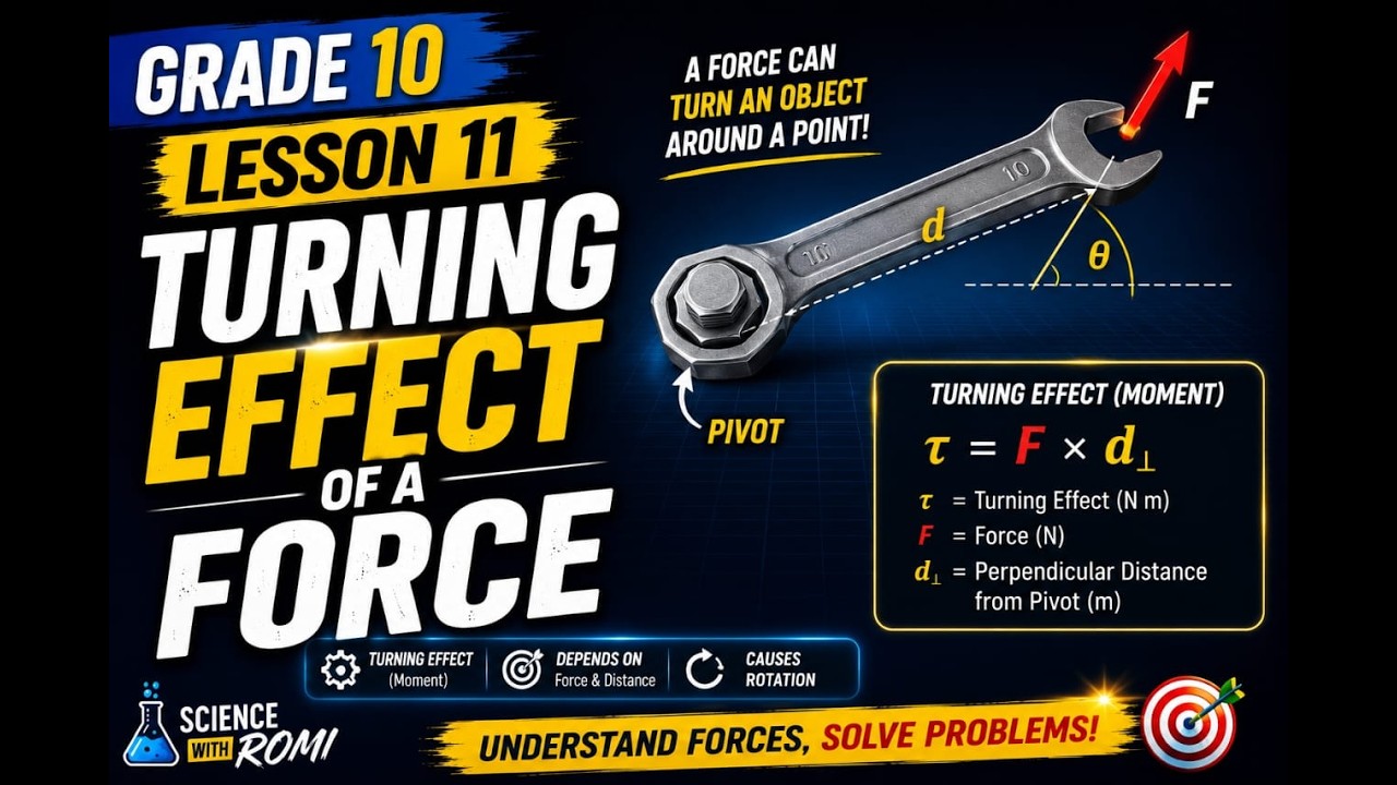 Grade 10 | Lesson 11 | Turning effect of a force - YouTube
