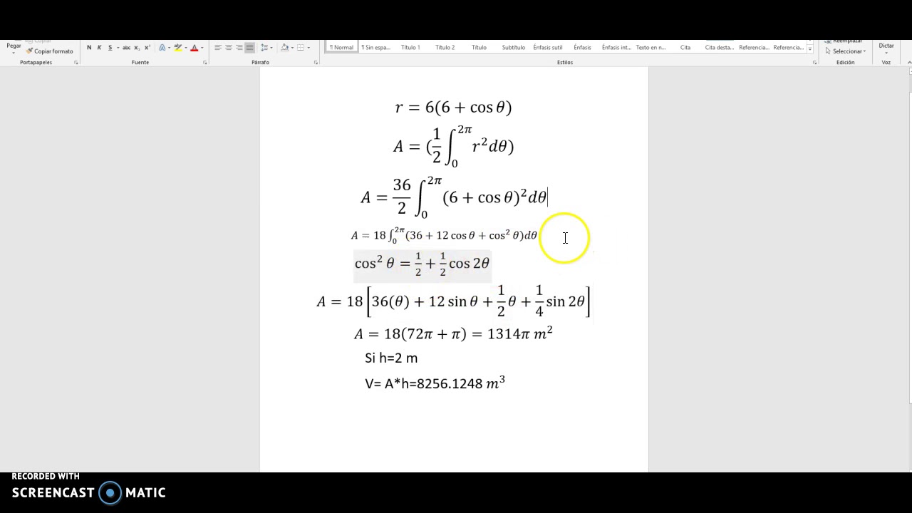 PISCINA EN FORMA DE CARDIOIDE-CÁLCULO DE VOLUMEN - YouTube
