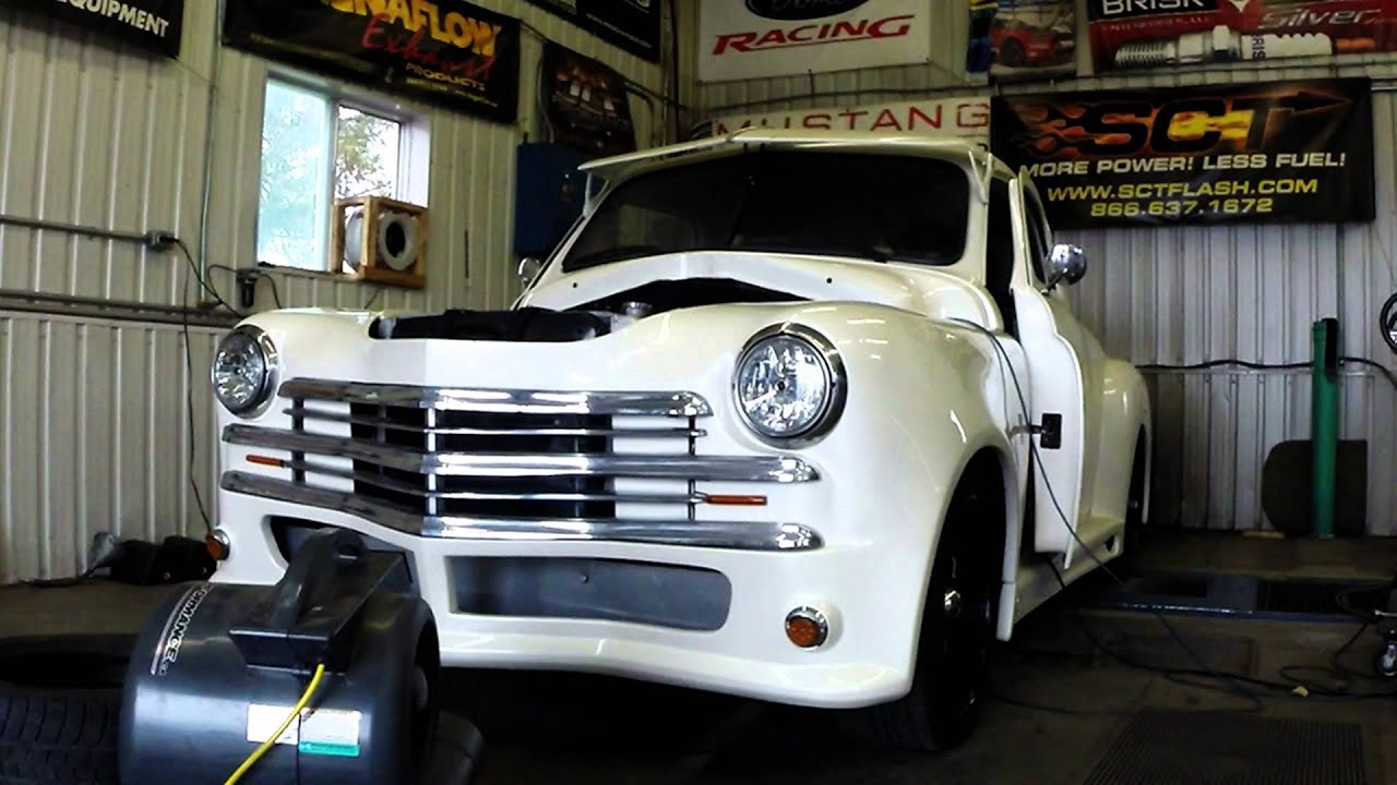 Hot Rod Plymouth '47 LS base engine Dyno - YouTube