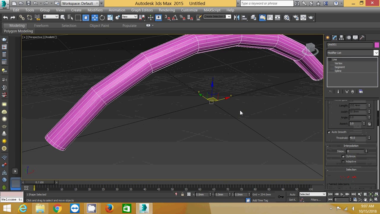 How to use line in 3Ds Max , Make Chair , Desk, etc| 3Ds Max | Part 1 ...