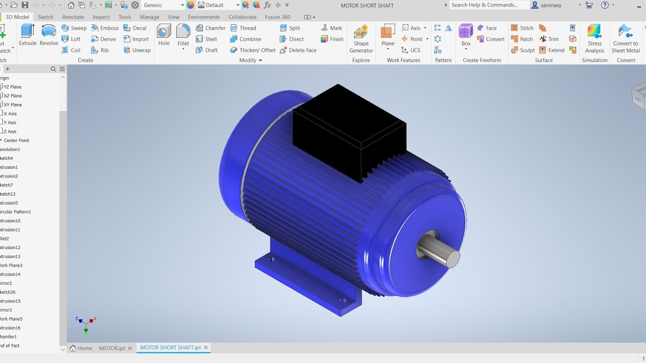 Designing an Electric Motor in CAD! - YouTube