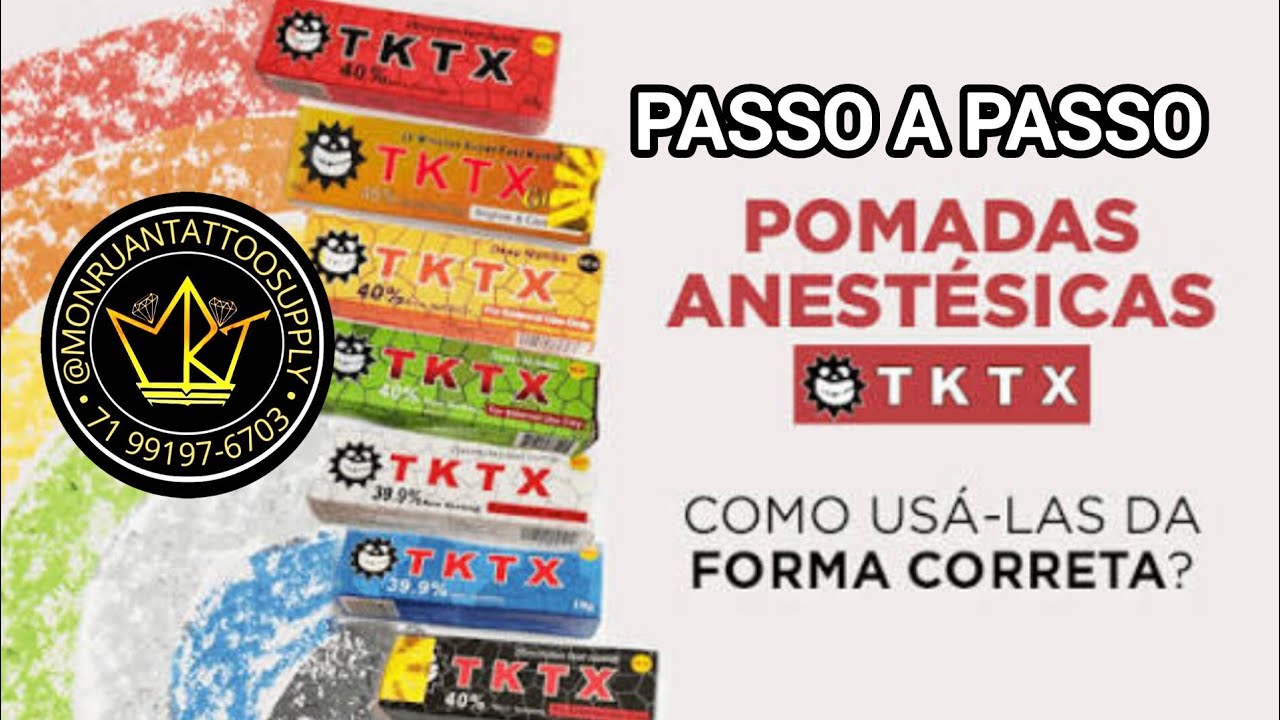 Passo a passo de como usar a pomada tktx Tattoo sem dor. - YouTube