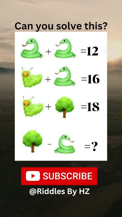 Solve this snake math riddle and COMMENT the answer #shorts - YouTube