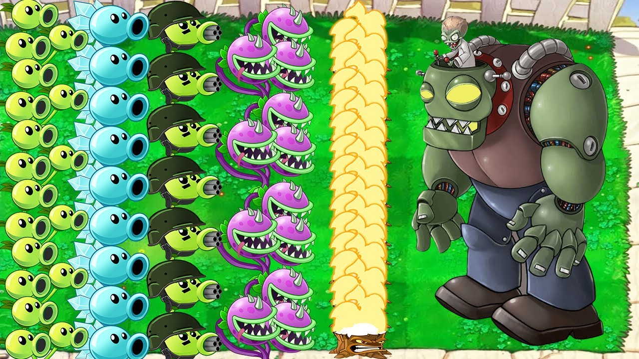 All Pea X Chomper Vs Giga Gargantuar Vs Dr. Zomboss - Plants vs Zombies ...