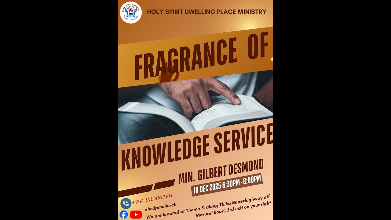 Fragrance of Knowledge Service || 10th December 2025 || Hope of Glory ...