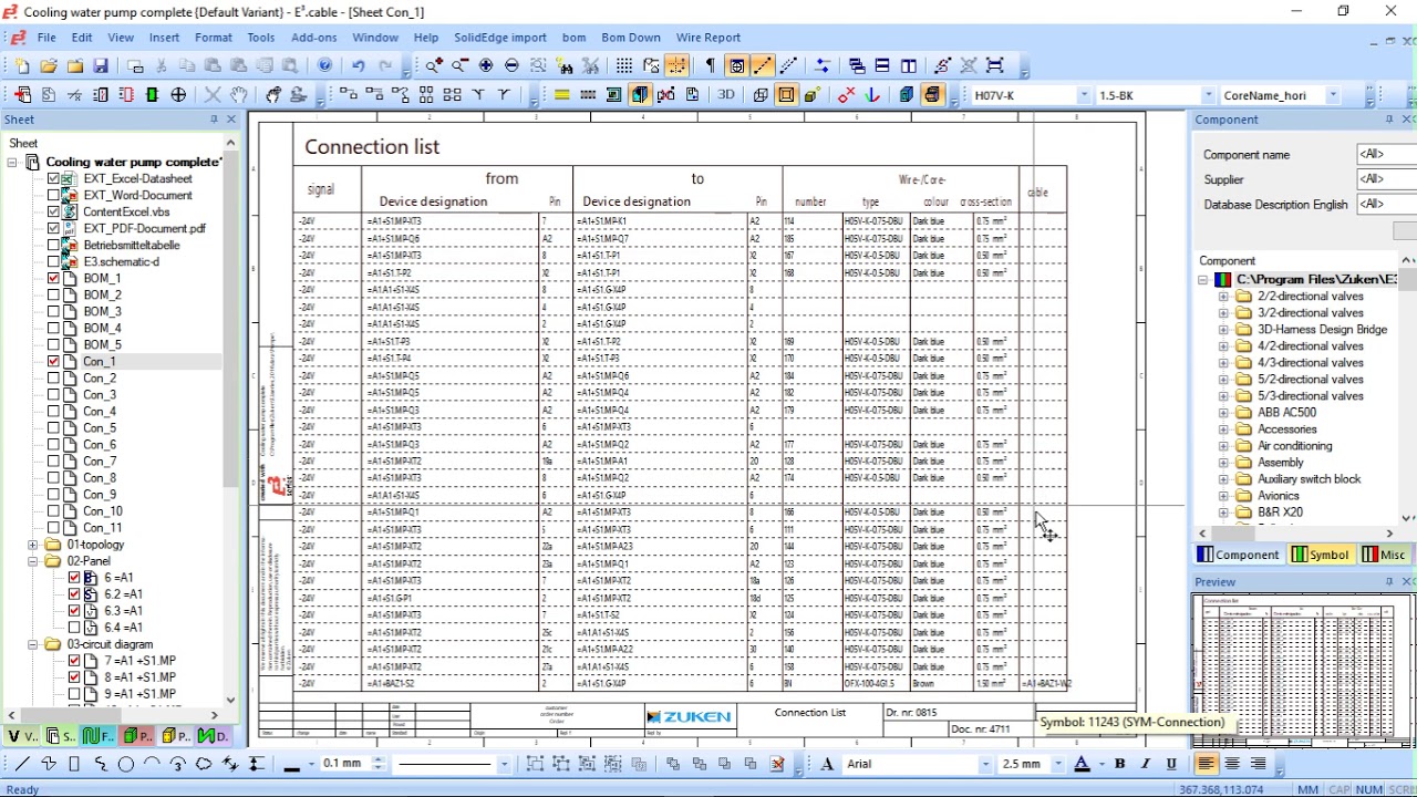 Automatic ECAD Bill Of Materials and report generation with Zuken E3 ...