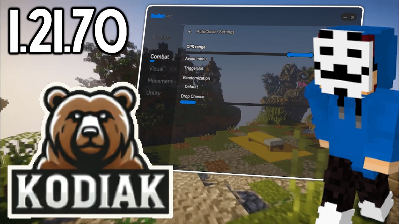 BEST Ghost HACK Client: Kodiak (FREE) Minecraft Bedrock Edition 1.21.70 ...