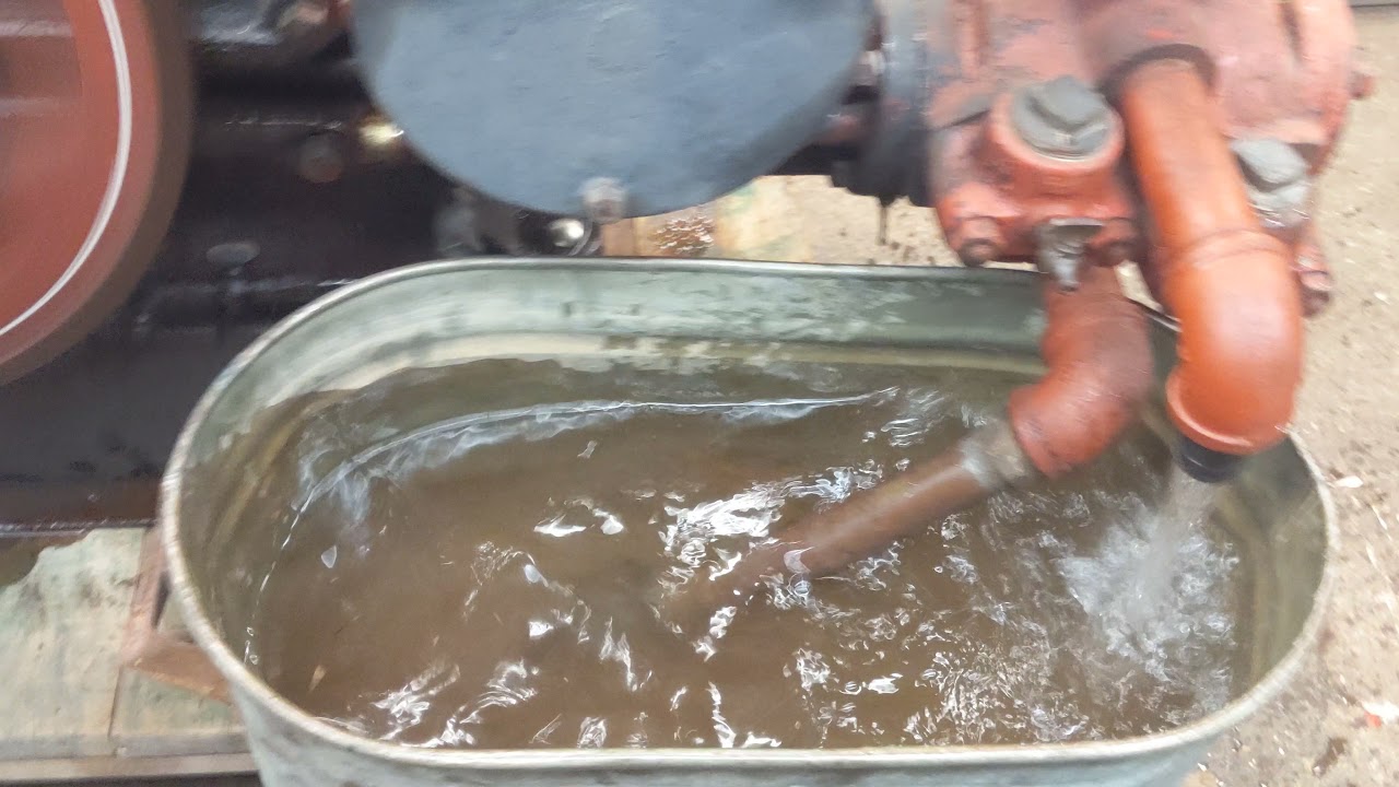 Domestic 2hp hit and miss engine water pump - YouTube