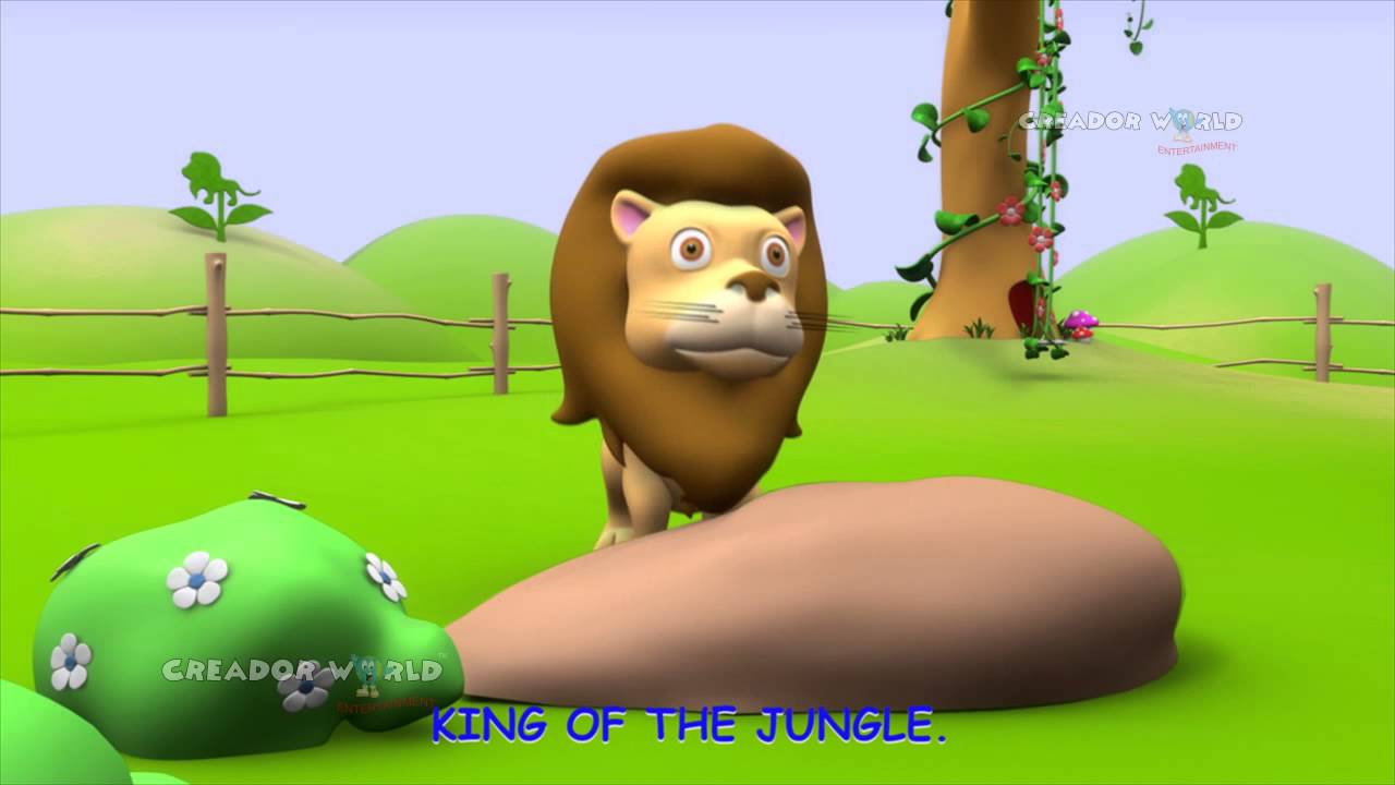 Lion Rhymes| Alphabet Song 3d nursery rhymes for kids | L for LION ...