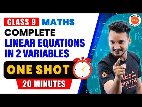Linear Equations in 2 Variables | CBSE Class 9 Maths - YouTube