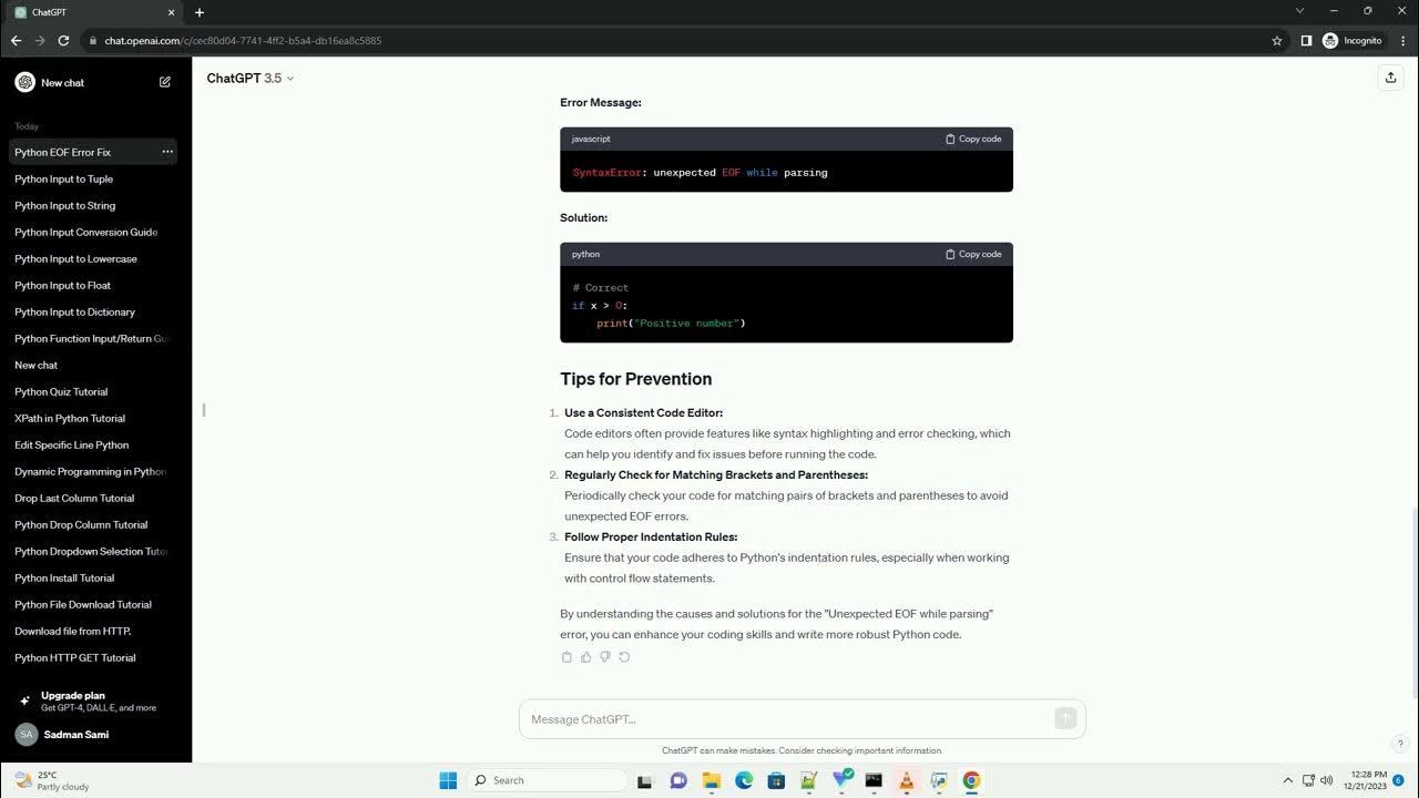 Python Input Unexpected Eof While Parsing Youtube
