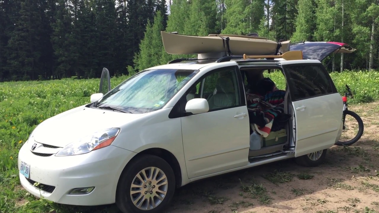 Tour of my van camper in Colorado Plenty of room in my Toyota Minivan ...