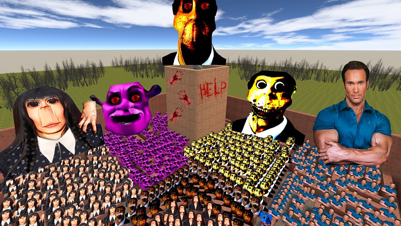 BOSS SHREK NEW BIG ROSALIA AND OBUNGA BIG BOSS VS Nico's Nextbots ...