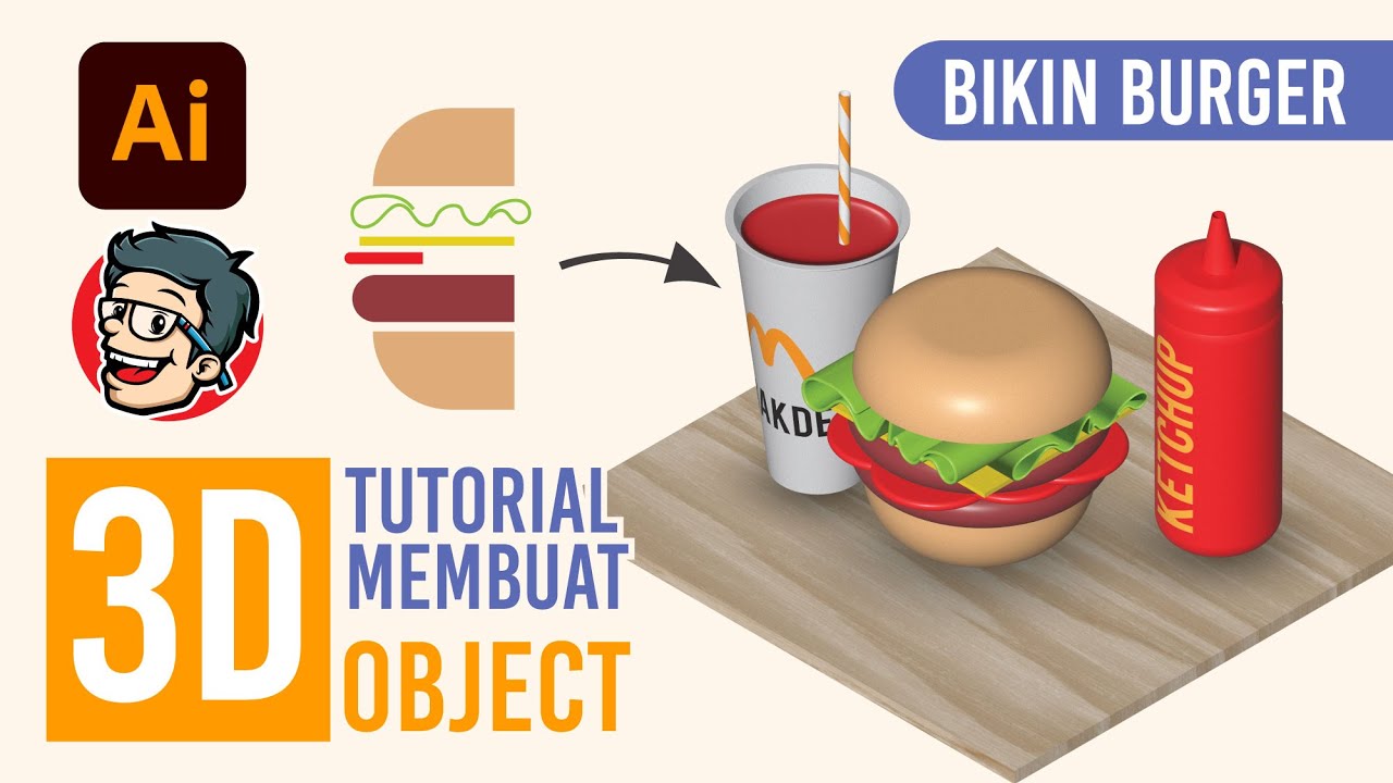 Tutorial Membuat 3d Object Lucu Adobe Illustrator How To Make 3d 7578