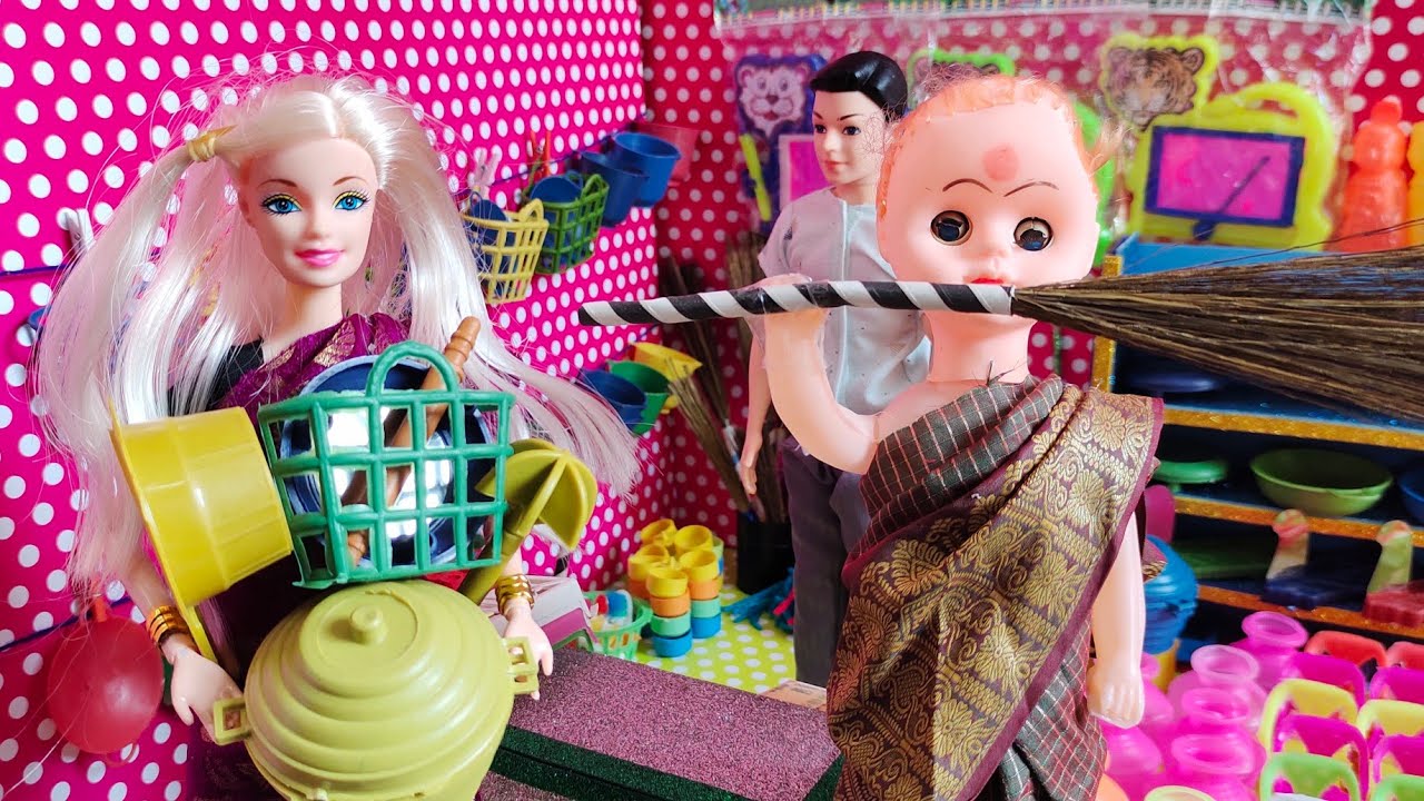 Episode 102 || Rich VS Poor || barbi doll purchasing in plastic things ...