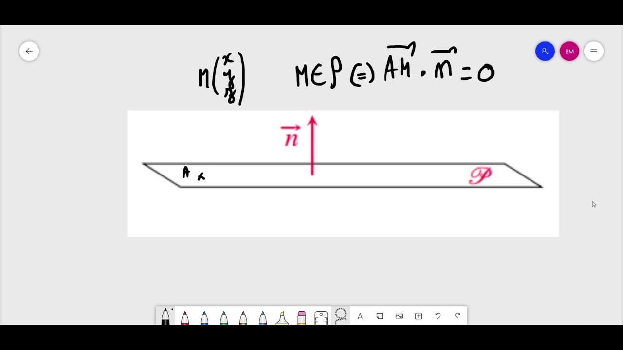 Déterminer une équation Cartésienne de Plan - YouTube