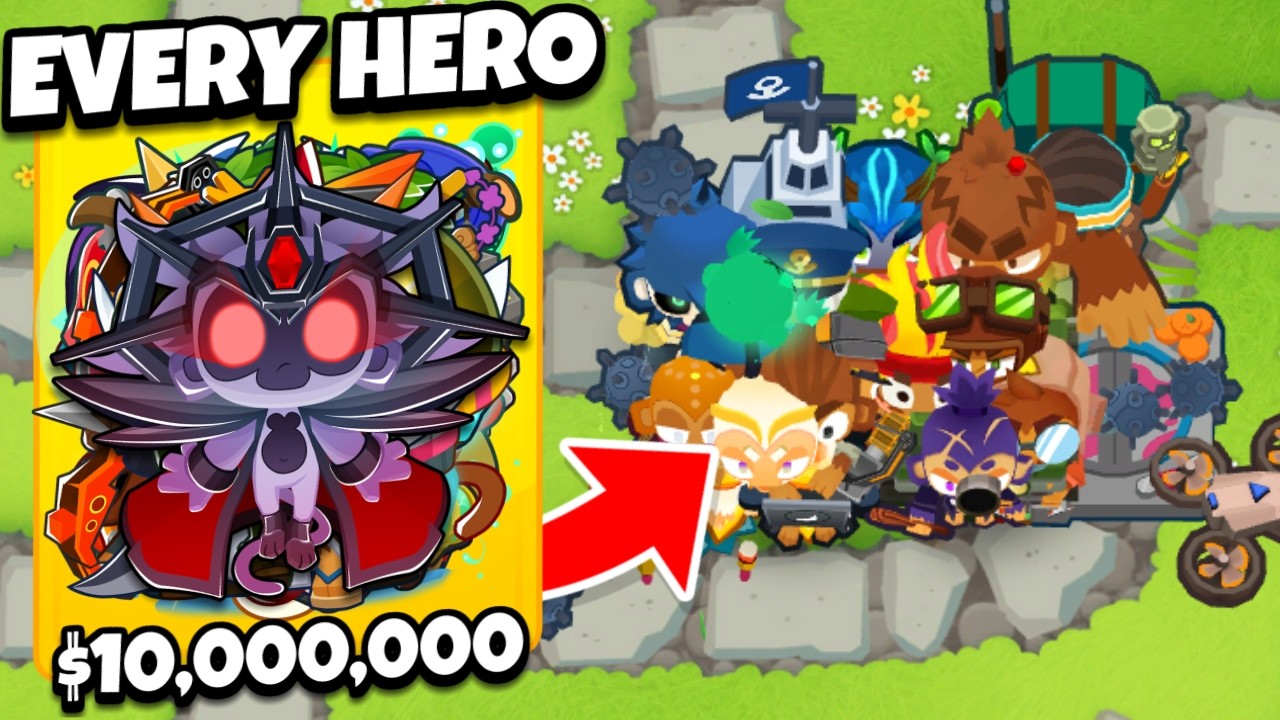 I Stacked EVERY HERO In BTD6! - YouTube